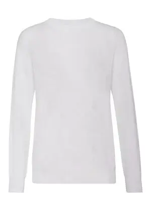 Brunello Cucinelli Cotton Crew Neck Sweater - White