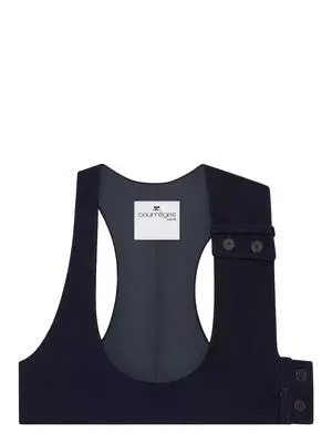 COURREGES Buttoned Tank Top - Blue