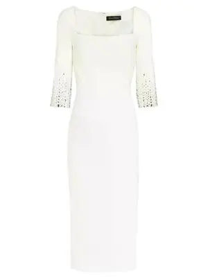 Jenny Packham Rosebud Midi Dress - White