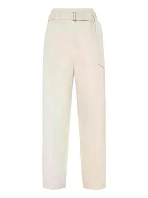 Brunello Cucinelli Corset Cigarette Trousers - Neutrals