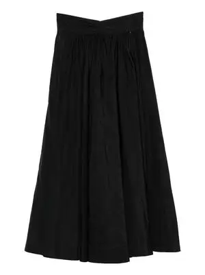 NISSA A-line Midi Skirt - Black