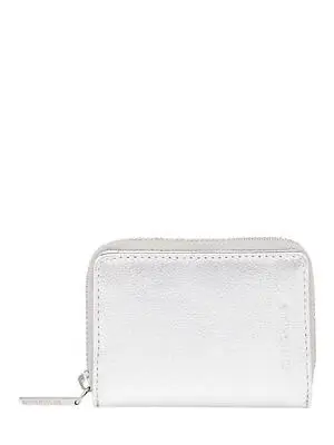 Whistles Koa Compact Leather Purse - Silver