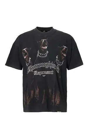 REPRESENT Thoroughbred Graphic-print Cotton T-shirt - Vintage Black