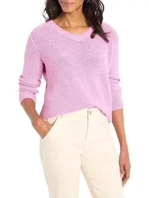 NIC+ZOE Crimpy Cord Sweater Pink Hue