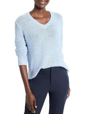 NIC+ZOE Crimpy Cord Sweater Powder Blue