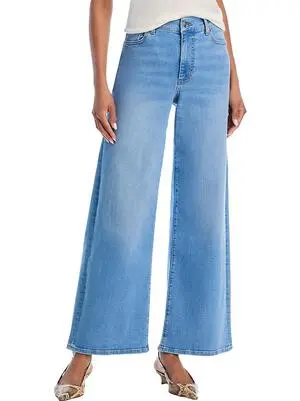 FRAME Le Slim High-Rise Palazzo Jeans Honeymoon