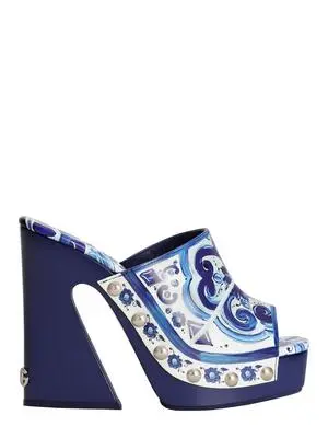 Dolce & Gabbana Majolica-print Clogs - Multicolor