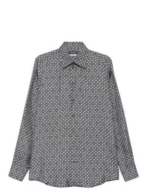 Dolce & Gabbana Tie-print Silk Shirt - Black