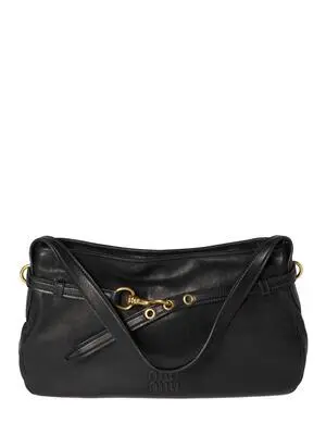 Miu Miu Aventure Nappa Leather Bag - Black