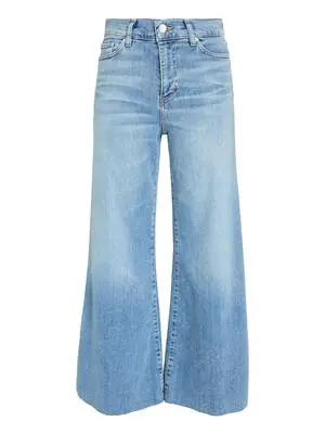 FRAME Le Palazzo Crop Highrise Wideleg Jeans - Light Denim