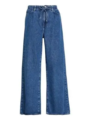 FRAME High-rise Wide-leg Jeans - Mid Denim