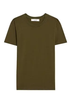 FRAME The Baby Cotton-jersey T-shirt - Army Green