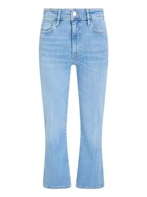 FRAME Le Crop Mini High-rise Bootcut Jeans - Light Denim