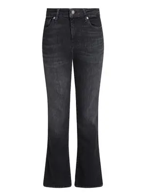 FRAME Le Mini High-rise Bootcut Jeans - Black