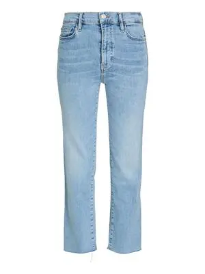 FRAME Le High Straight Cropped Jeans - Light Denim
