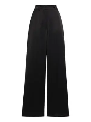 Nanushka Zoelle Satin Wide-leg Pants - Black