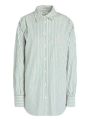 FRAME Striped Cotton Oxford Shirt - Jade