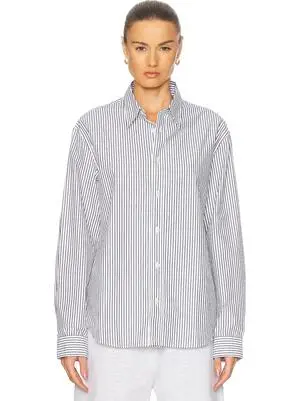 Acne Studios Sunnie Striped Shirt - Navy Black & White