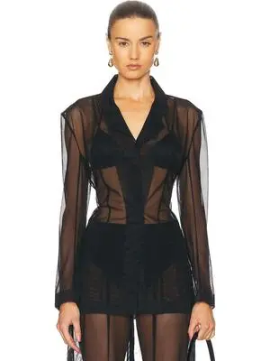 Norma Kamali Classic Single Breasted Jacket - Black
