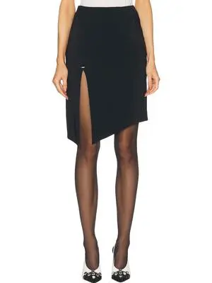 MUGLER Slit Long Skirt - Black