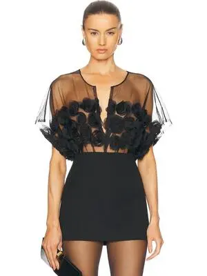 Norma Kamali Super Oversized Sleeveless Boyfriend Bodysuit - Black