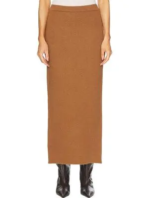 SEROYA Hazel Knit Maxi Skirt - Camel