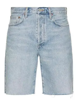 AGOLDE AGOLDE Anson Denim Shorts With Raw Hem Blue
