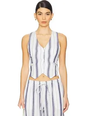 Bella Dahl Cinch Back Vest - Coastal Ombre Stripe