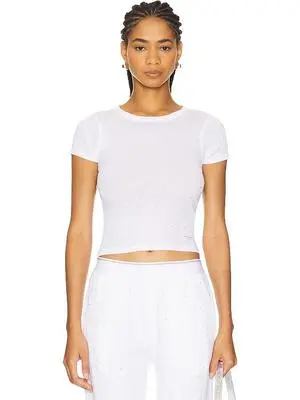 Alexander Wang Hotfix Short Sleeve Crewneck Tee - White