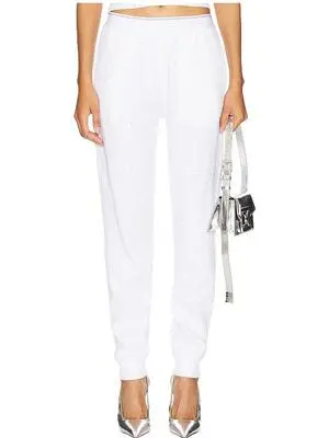 Alexander Wang Hotfix Waffle Jogger Pant - White