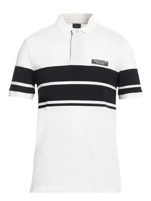 Armani Exchange Polo Shirt Size Cotton, Polyester, Elastane - White