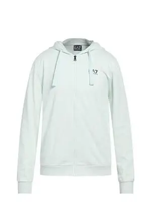 EA7 Cotton French Terry Zip-up Sweatshirt - Blue