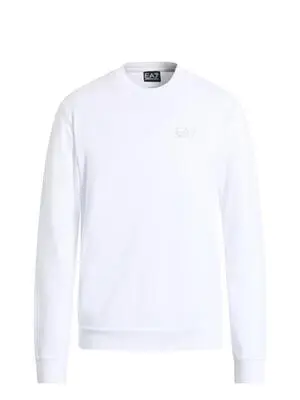 EA7 Cotton-Elastane Sweatshirt Off White