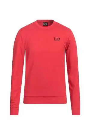 EA7 Cotton-Elastane Sweatshirt Red
