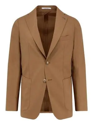 Tagliatore Montecarlo Virgin Wool And Silk Blazer - Beige
