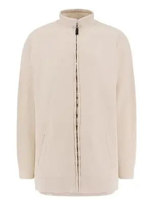 Balenciaga Intertwined Cardigan With Bb Garderobe Motif - Beige