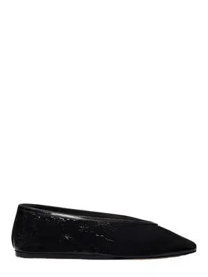 Le Monde Beryl Luna Naplack Leather Slipper - Black