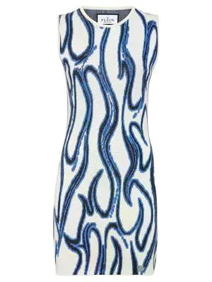 PHILIPP PLEIN Philipp Plein Patterned Jacquard Mini Dress