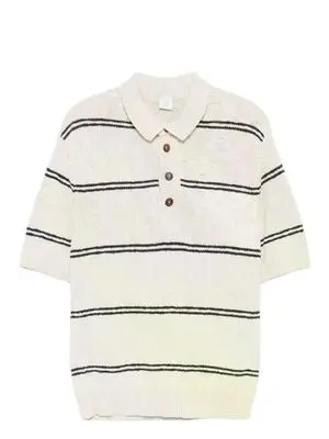 Eleventy Striped Polo Shirt - Neutrals
