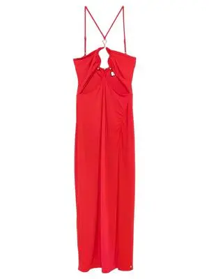 NISSA Hardware-detailed Midi Dress - Red