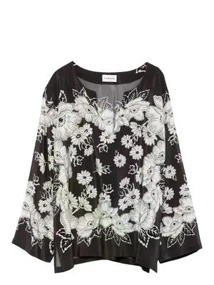P.a.r.o.s.h Steven Floral Print Blouse - Grey