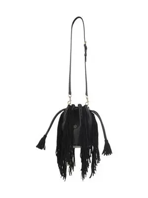 VALENTINO Small Nellcôte Fringed Leather Bucket Bag