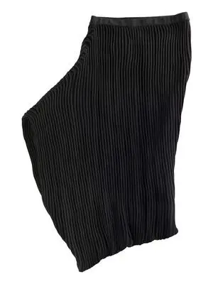 Issey Miyake Asymmetric Plissé Skirt - Black