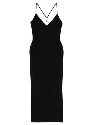 NISSA Hardware-detailed Midi Dress - Black