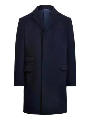 Ralph Lauren Purple Label Brushed Wool Coat - Blue