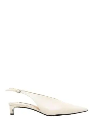 JIL SANDER 40mm Leather Slingback Pumps - Neutrals