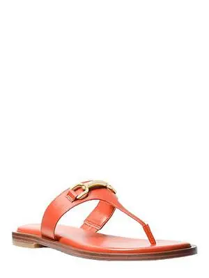 Michael Kors Carson Leather Sandal Red