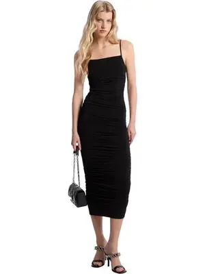 MICHAEL KORS Michael Kors Ruched Stretch Matte Jersey Dress