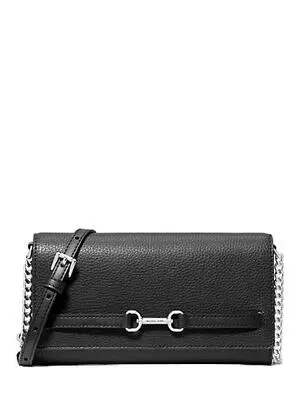 Michael Kors Carson Large Pebbled Leather Convertible Crossbody Bag - Black