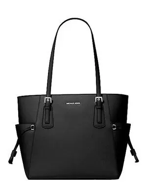 Michael Kors Large Voyager Saffiano Leather Tote Bag - Black